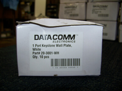 Data Comm Electronics 1 Port Keystone Wall Plate White 10 ea. 20-3001 ...