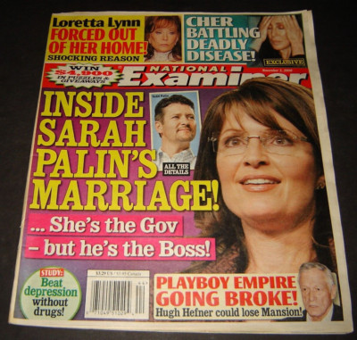 National Examiner Magazine November 3, 2008 Cher Battling Disease ...