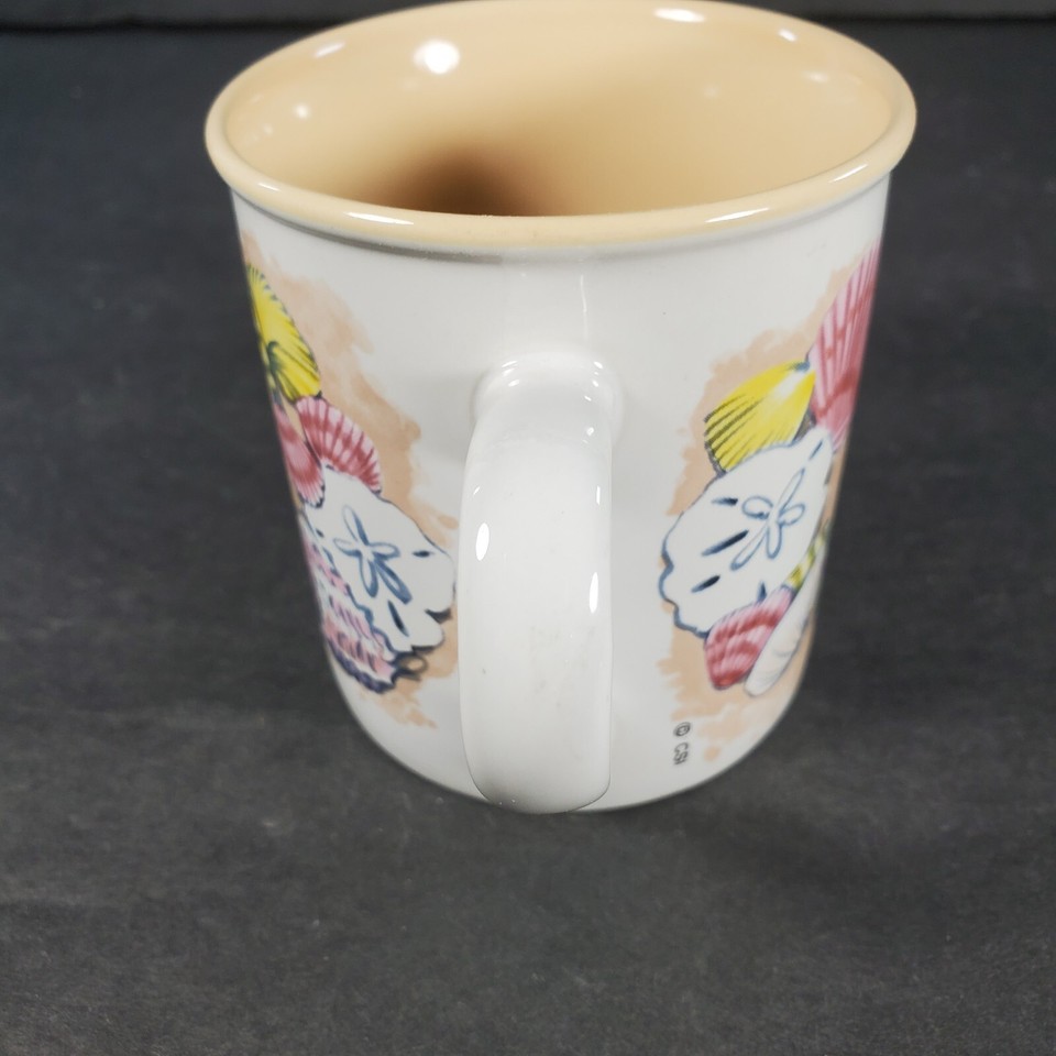Vintage Beaufort SC Ceramic Coffee Mug Seashells Beach Tea | eBay