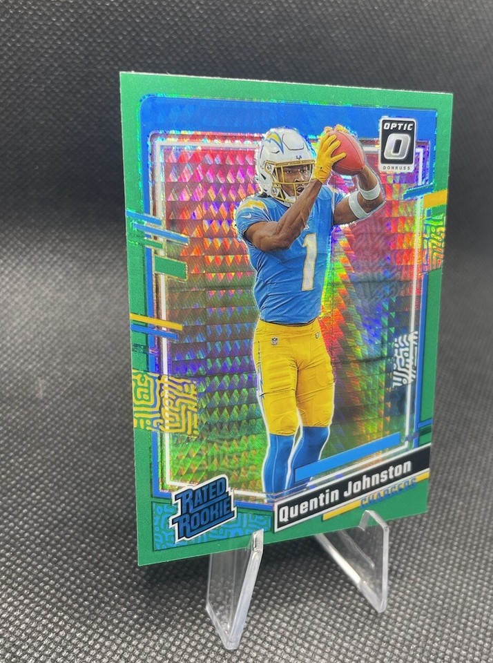 2023 Panini Optic NFL Quentin Johnston RC Green HYPER PRIZM Rookie Card ...