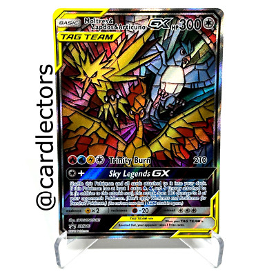 2019 Pokemon Hidden Fates Moltres Zapdos Articuno GX Tag Team Promo ...
