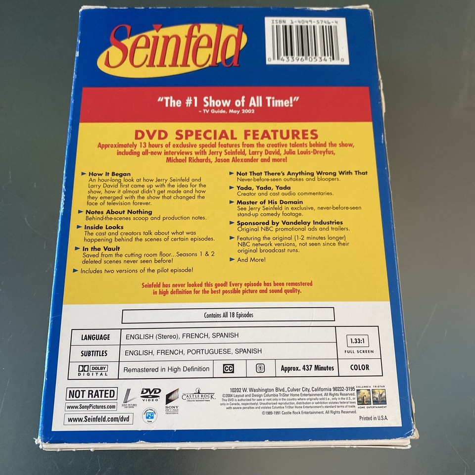 Seinfeld DVD 3 LOT- Season 1 &2, Season 3 Brand New & Sealed & Season 5 ...