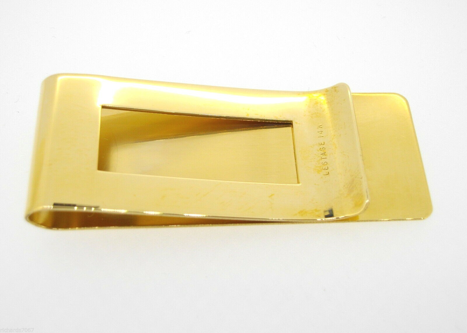 Money clip 14k yellow gold LeStage brand engraveable | eBay