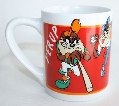 Looney Tunes Tasmanian Taz Baseball Coffee Cup Mug WB Gibson Warner ...