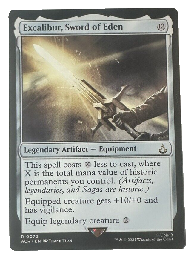 EXCALIBUR, SWORD OF EDEN MAGIC THE GATHERING RARE ARTIFACT ASSASSIN'S ...