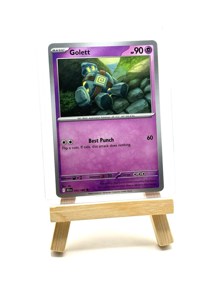 Pokémon Black Bolt Golett Card - #042/086 - Pokémon SV: Black Bolt | eBay