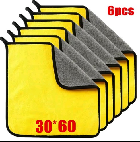 Microfiber Double Layered Cleaning Cloth Towel 6pack 30×60. Free ...
