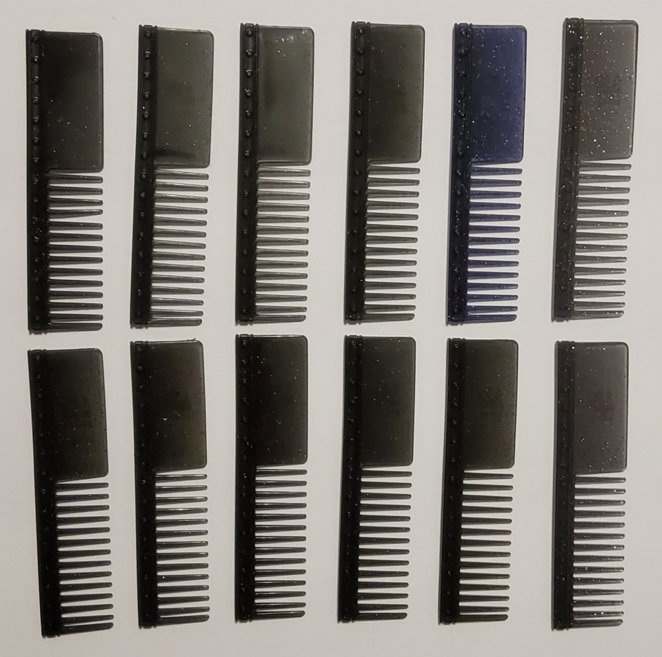 Rainbow Shadow High Lot of 12 Doll Combs - Black & Blue Sparkle | eBay