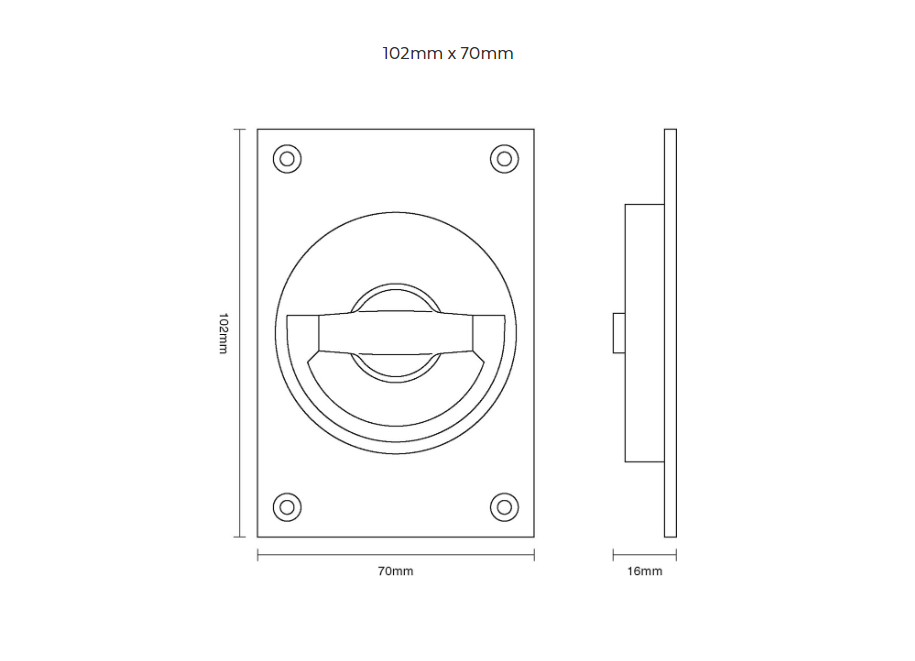 Croft Flush Latch Handle 1804A Polished Brass Finish | eBay