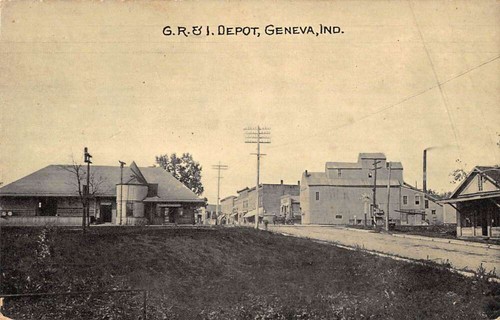 Geneva Indiana G. R. & I. Depot antique pc DD6084 | eBay