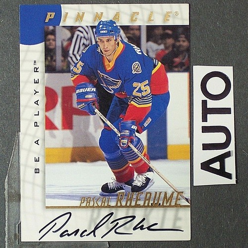 PASCAL RHEAUME AU 1997-98 Be A Player Autographs #227 St. Louis Blues ...