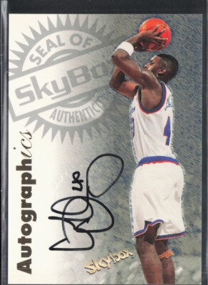 1997-98 Skybox Premium Calbert Cheaney Autographics Washington Wizards ...