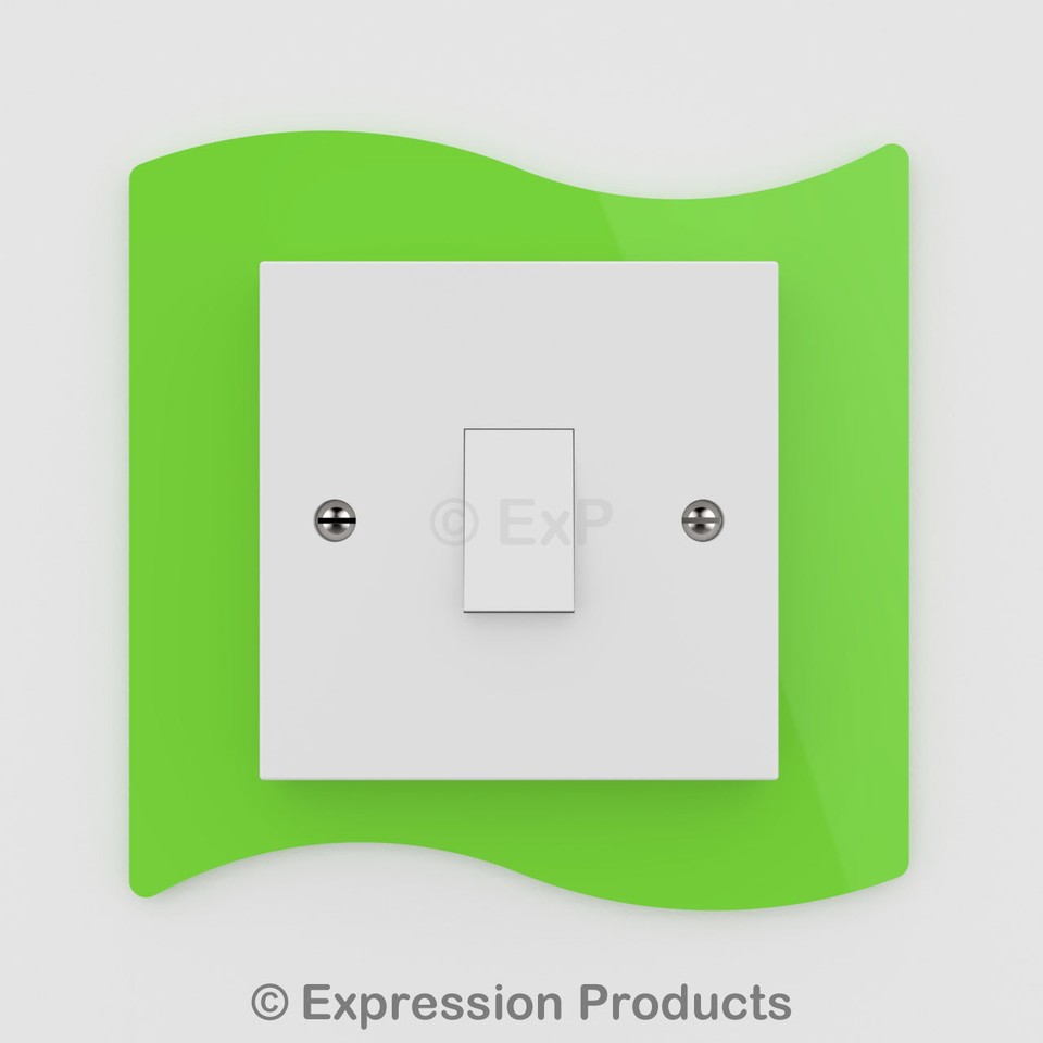 Double / Single Light Switch / Plug Socket Back Plate Finger Surround ...