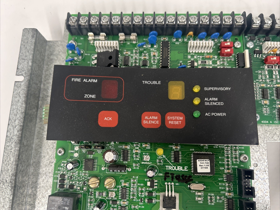 Simplex 4004 Fire Alarm Panel Board with IDC Expander and Metal Bracket ...