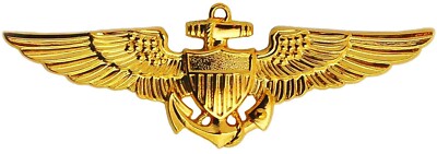 US Navy Aviation Wing Badge Naval Aviator Pilot Pin Insignia Gold ...