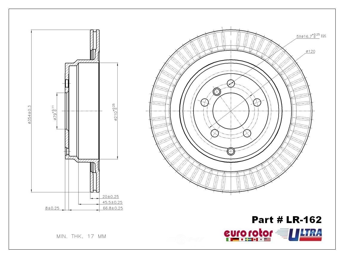 Disc Brake Rotor-Natural Ultra LR-162 fits 2006 Land Rover Range Rover ...