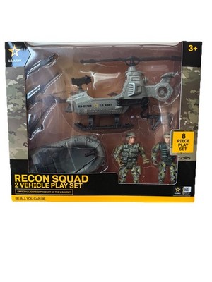 US Army Operation: Recon & Rescue Squad 8 Piece Play Set Boys Toys 3 ...