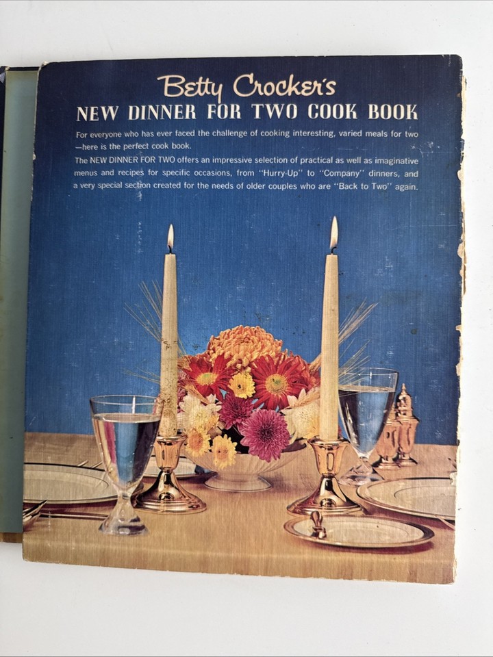 Vintage Betty Crocker’s New Dinner for Two Cookbook 1964 1st Ed, 1st ...