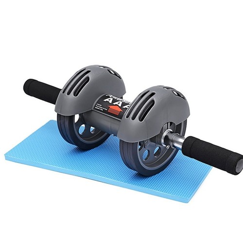 Double Wheel Ab Roller with Rebound Spring for Core Workout and Knee ...