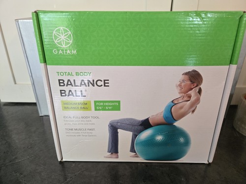 NEW Gaiam Total Body Balance Ball For Heights 5'6"-11" Tone Abs, Glutes ...