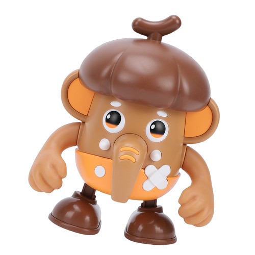 Tummy Time Toy With Light Music Hazelnut Elephant Shaped Dancing Robot ...