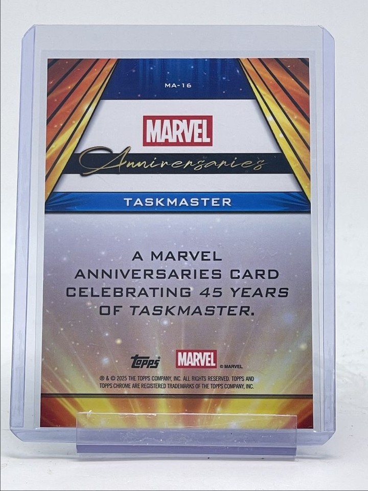 TASKMASTER 2025 TOPPS CHROME MARVEL ANNIVERSARIES 45TH REFRACTOR B ...