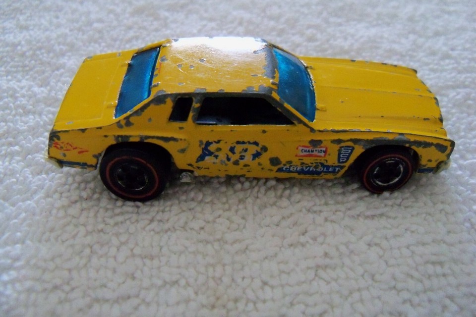 Original 1974 HOT WHEELS REDLINE Yellow Chevy Monte Carlo Stocker Car ...