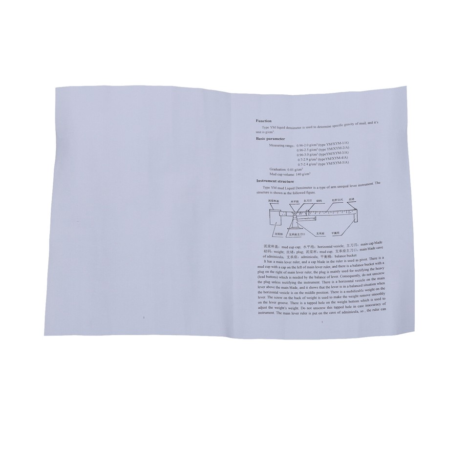 Mud Scale Liquid Mud Hydrometer Densimeter Hydrometer Mud Gravity ...