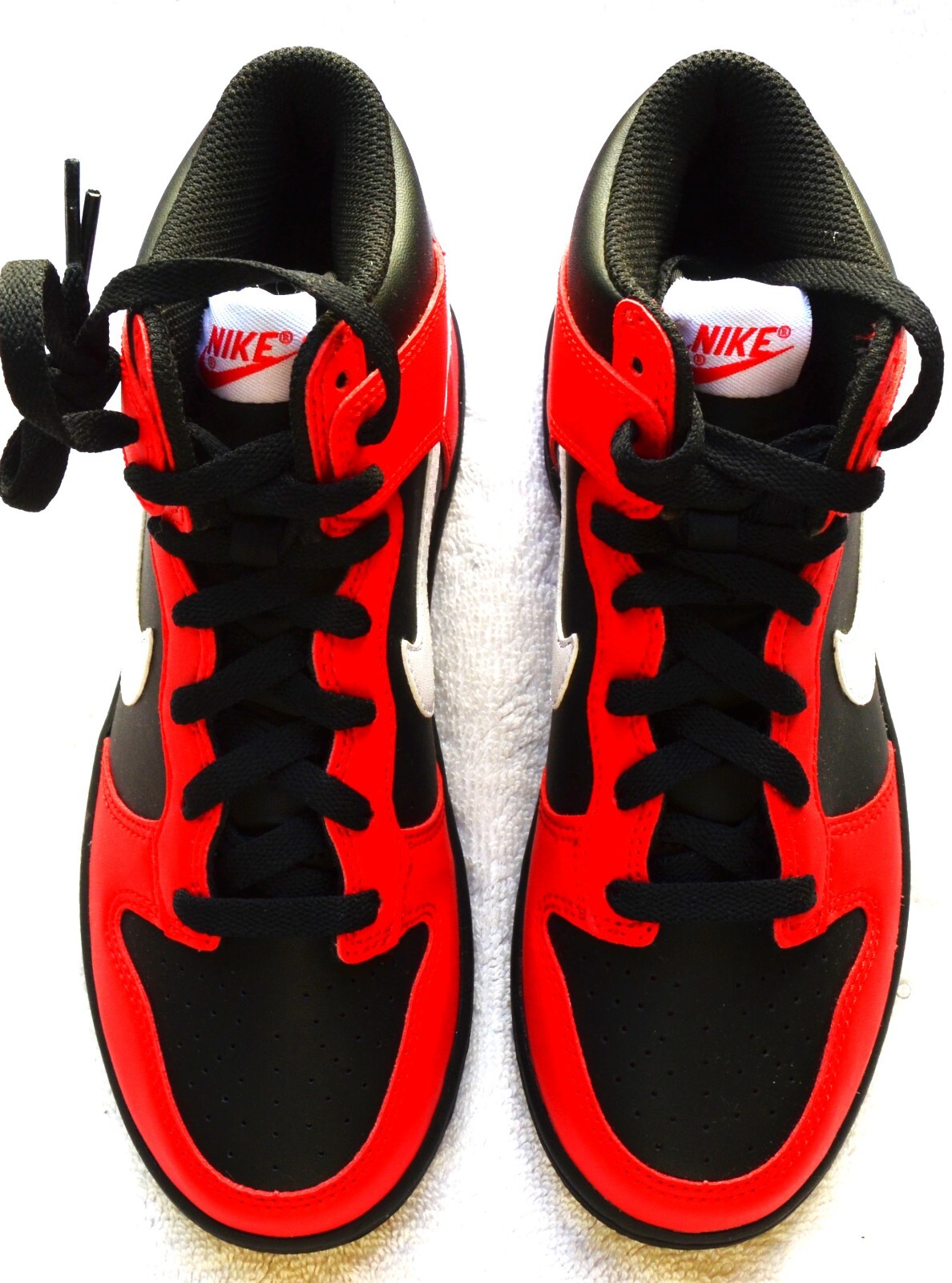 Nike Dunk High (PS) 'Black University Red' Shoes Sneakers DD2314-003 | eBay