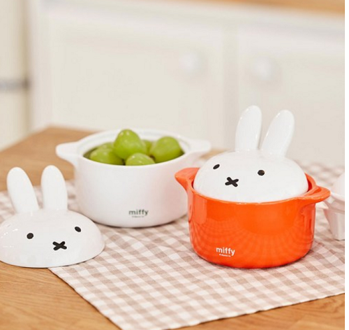 Miffy Ceramic Sterilizable Heat-Resistant Pot, Potbelly Stew Pot 220* ...