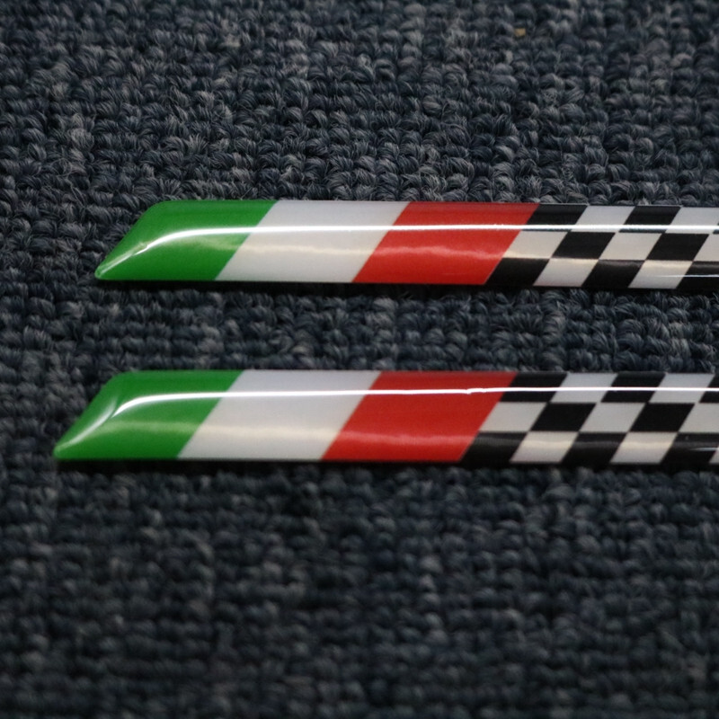 2x ITALY RACING Flag Sticker Emblem Badge Italy for ITALIAN Car Bike ...
