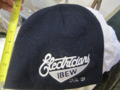 129 IBEW trade union beanie hat winter cap,Lorain Ohio electrician,navy ...