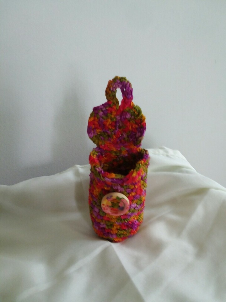 Set of 2 Handmade Crochet Mini Backpacks Key Chains/Key Rings/Bag,Purse ...