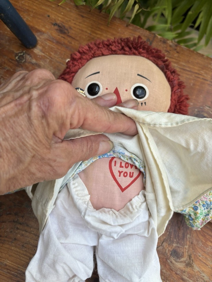 Raggedy Ann Doll 1960s Vintage Knickerbocker 'I love you' original ...