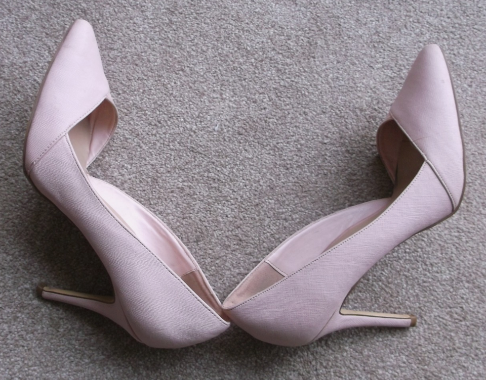 New Look Ladies UK 7 EU40 Nude Pink 4" High Heel Pointed Toe Court ...