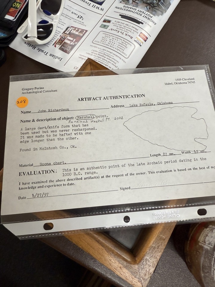 Authentic Native American Arrowhead Haskel Point Made Of Reed Springs ...