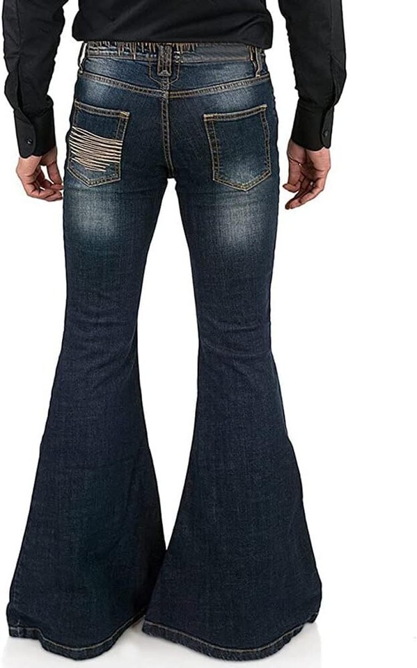 Men's Vintage Bell Bottom Jeans 60S 70S Outfits Disco Pants Flared ...