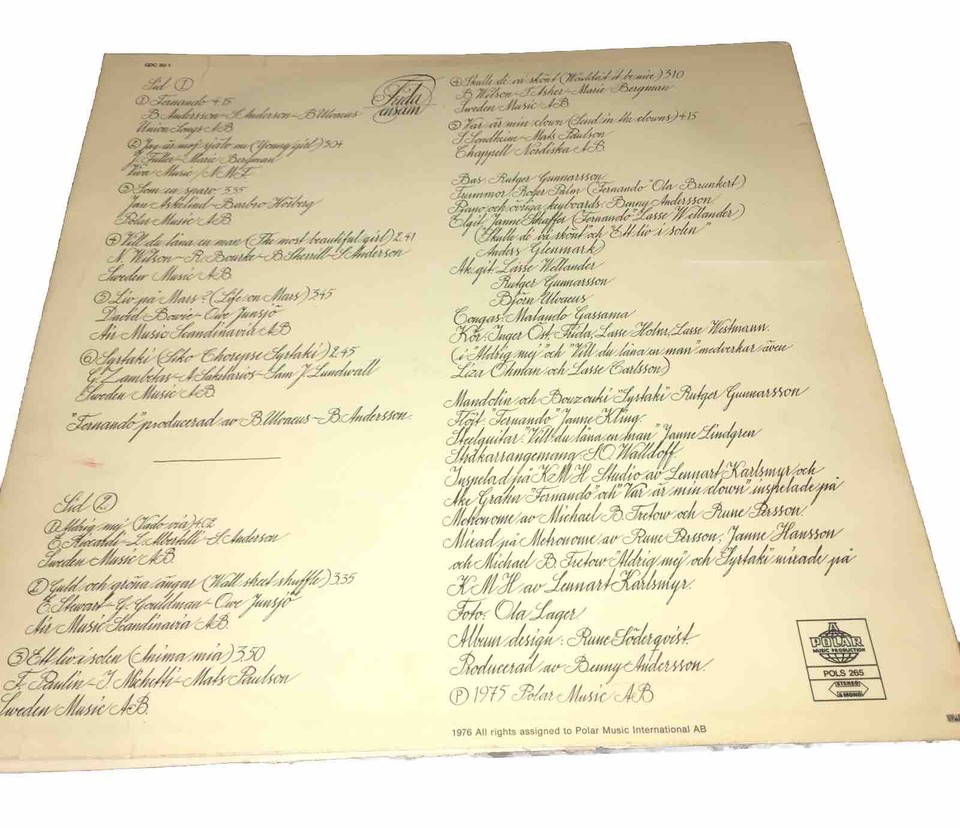 Anni-Frid Lyngstad/ Frida/ ABBA - Frida Ensam Vinyl LP Sweden | eBay