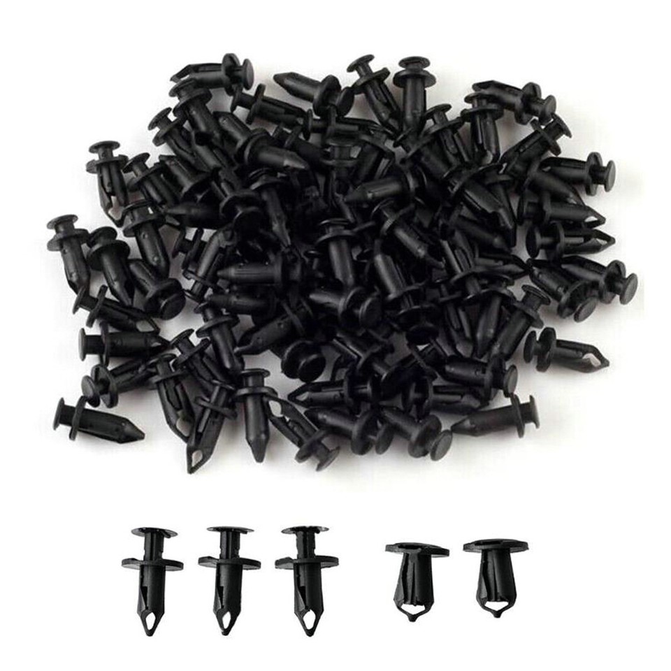 100x Plastic Fastener Clips Mixed Fairing Body Trim Panel Plug Kit ...