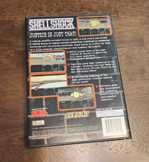 Shellshock (Sony PlayStation 1, 1998) PS1 Big Box Long Box | eBay