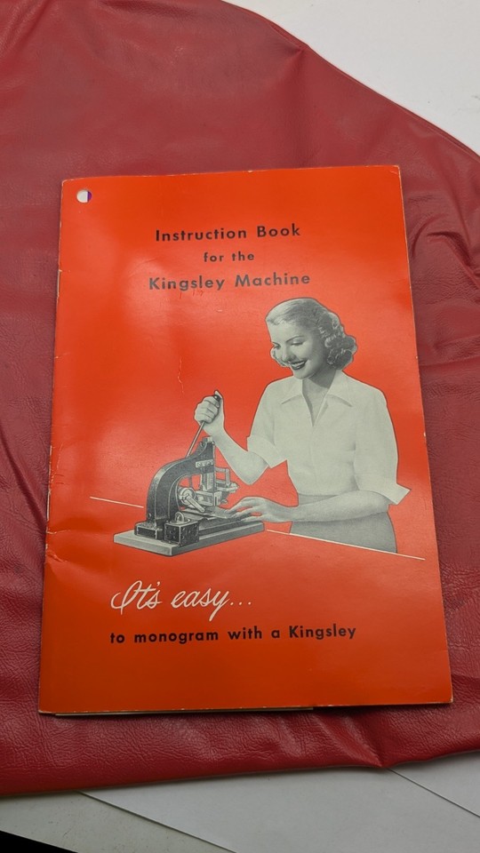 Kingsley M-50 Hot Foil Stamping Machine VINTAGE WORKING LOOK NICE ...