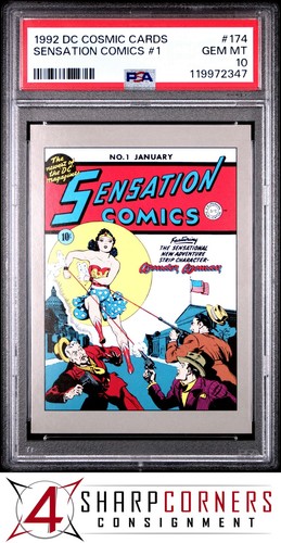 1992 DC COSMIC CARDS #174 SENSATION COMICS #1 WONDER WOMAN PSA 10 | eBay