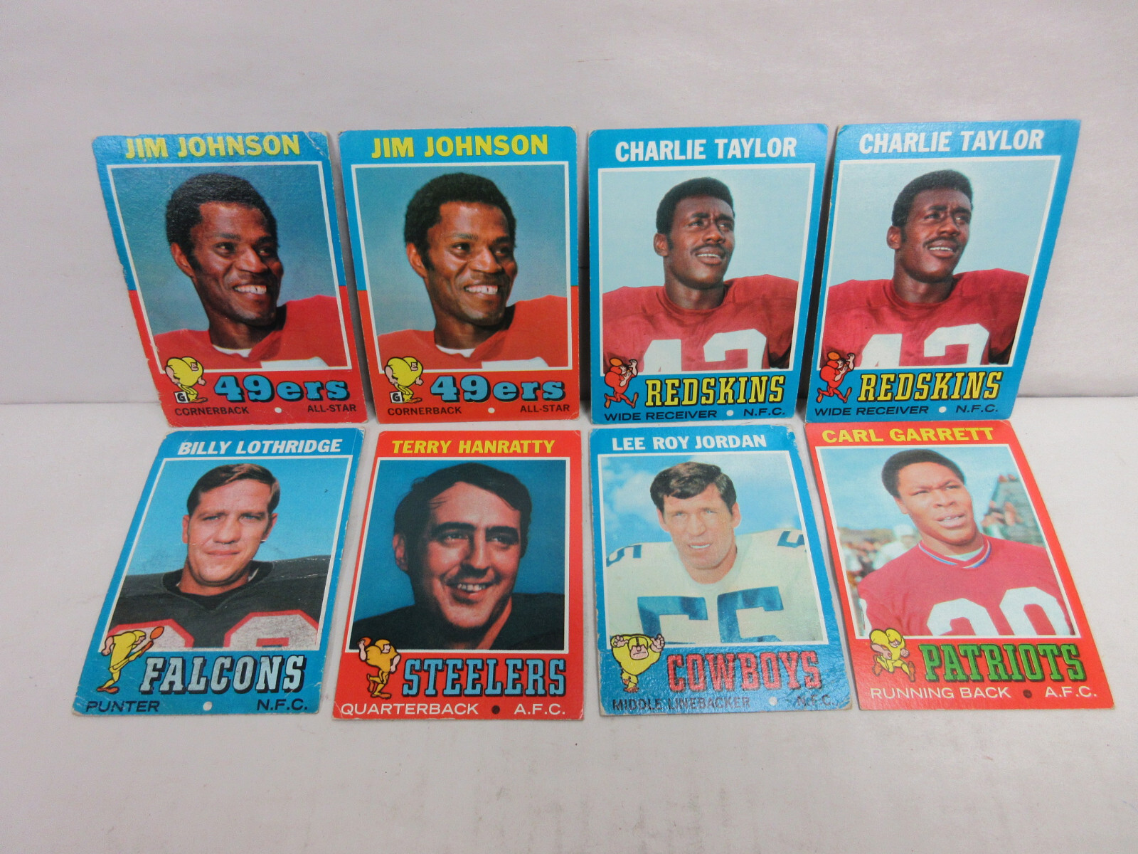 Group of 81 1971 Topps NFL Football Cards Patriots Dolphins Cowboys ...