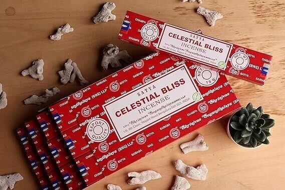 Satya Celestial Bliss Incense Sticks Fragrance Puja Agarbatti 15g x 12 ...
