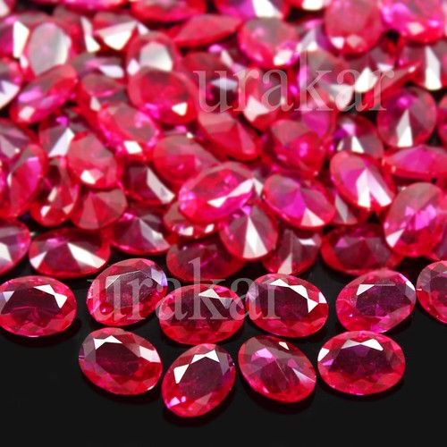 Natural Burma Pigeon Blood Red Ruby 3x2 MM Oval Eye Clean Gemstone 500 ...