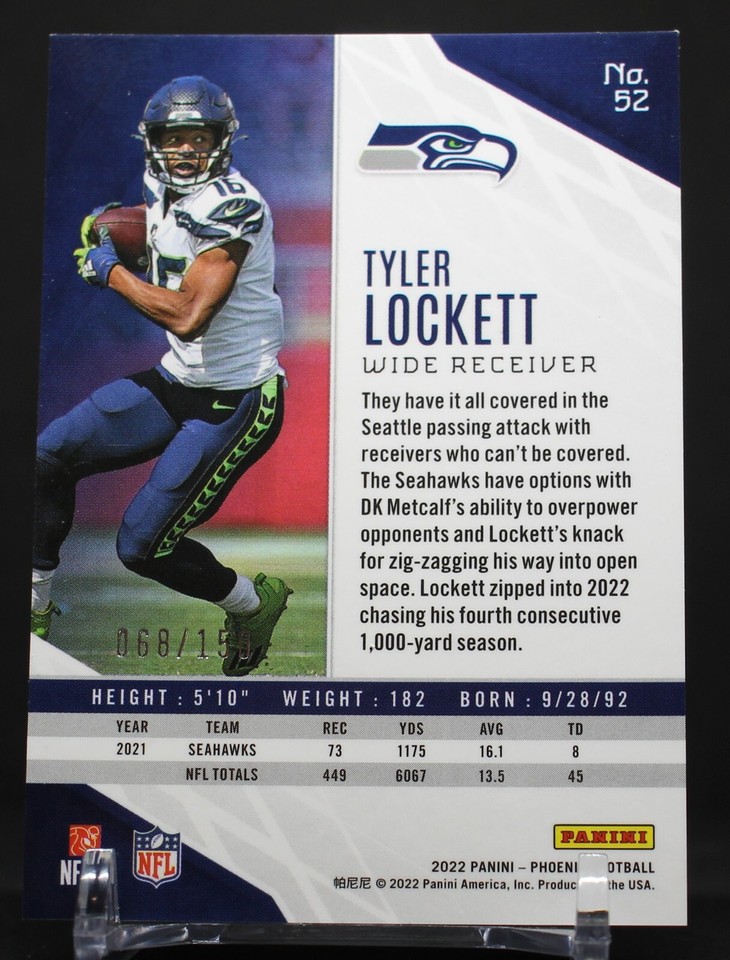 2022 Panini Phoenix Football Tyler Lockett TEAL /150 Seattle Seahawks ...