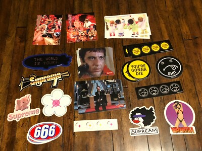 Supreme New York Stickers Lot Scarface Vampirella Gun Elephant Gonz | eBay