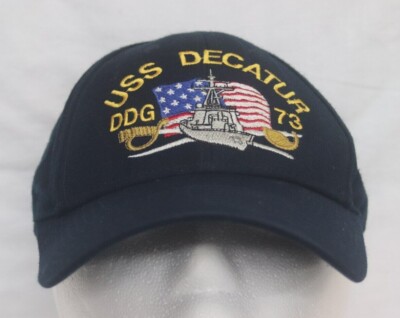 USS DECATUR DDG 73 The Corps US Navy Hook and Loop Strap Adjustable Cap ...