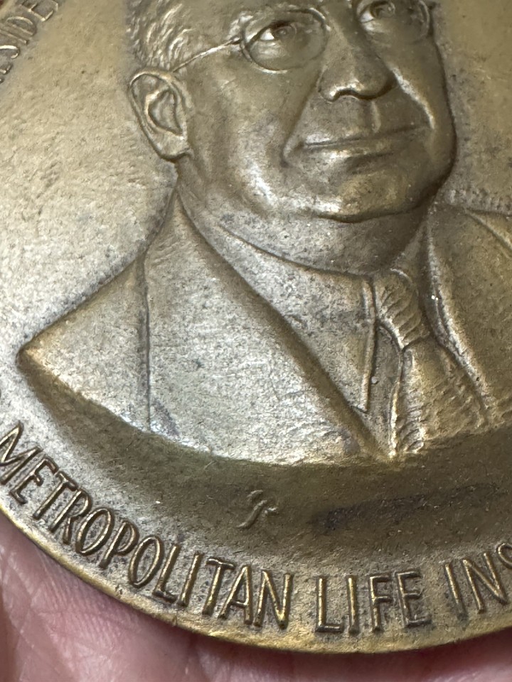 Metropolitan Life Insurance 1956 President F W Eckers Medallic Art ...