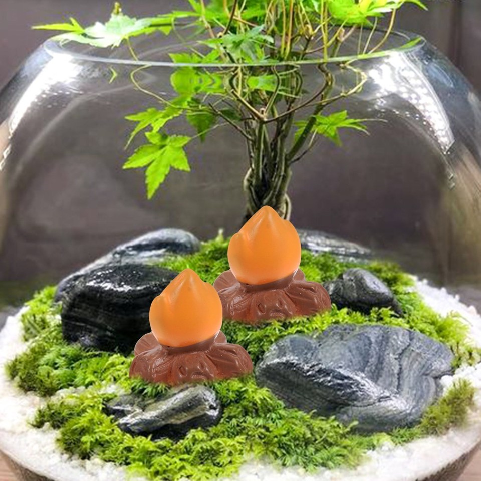 30 Pcs Mini Fire Model Campfire Flame Resin Decor Bonfire Decorations ...